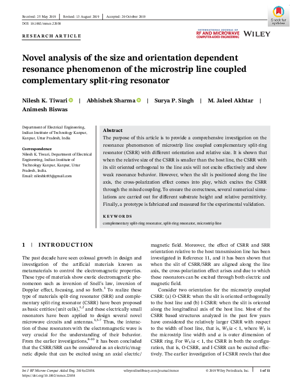 (PDF) Novel analysis of the size and orientation dependent resonance phenomenon of the ...