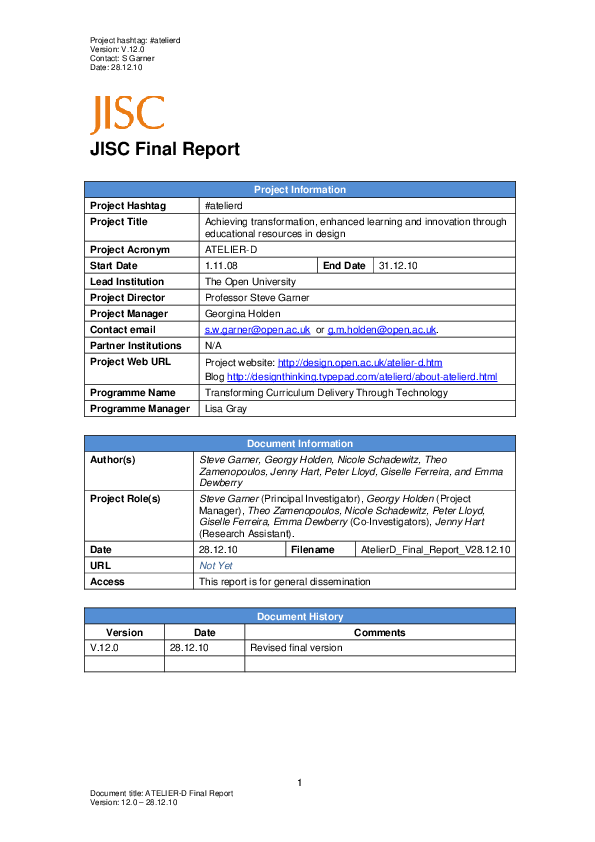 (PDF) AtelierD Final Report