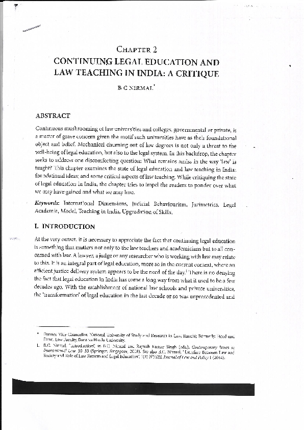 (PDF) Continuing Legal Education in India