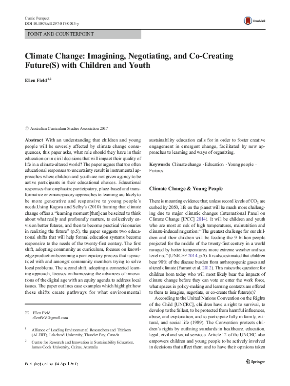 (PDF) Climate Change: Imagining, Negotiating, and Co-Creating Future(S ...
