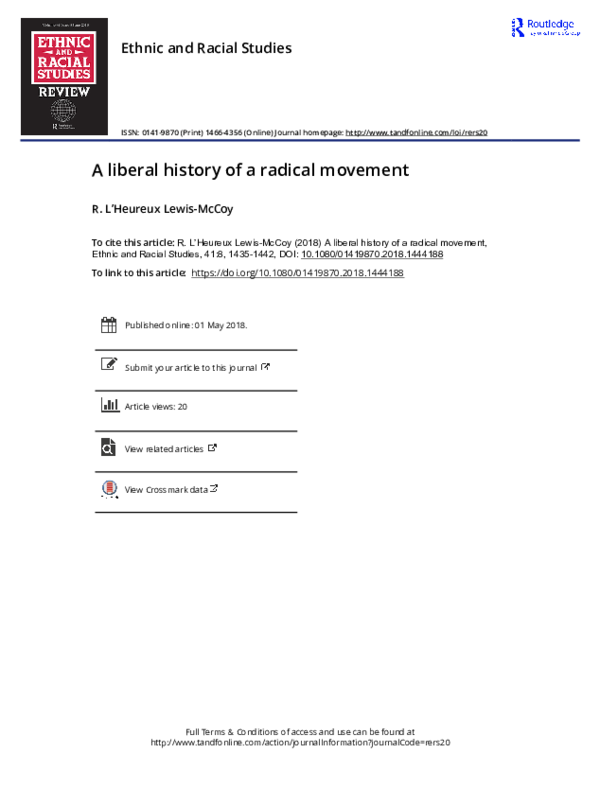 (PDF) A liberal history of a radical movement