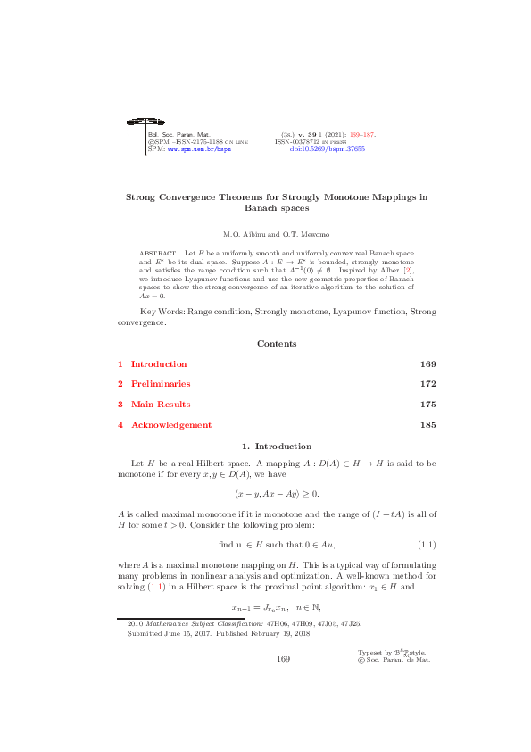 (PDF) Strong convergence theorems for strongly monotone mappings in ...