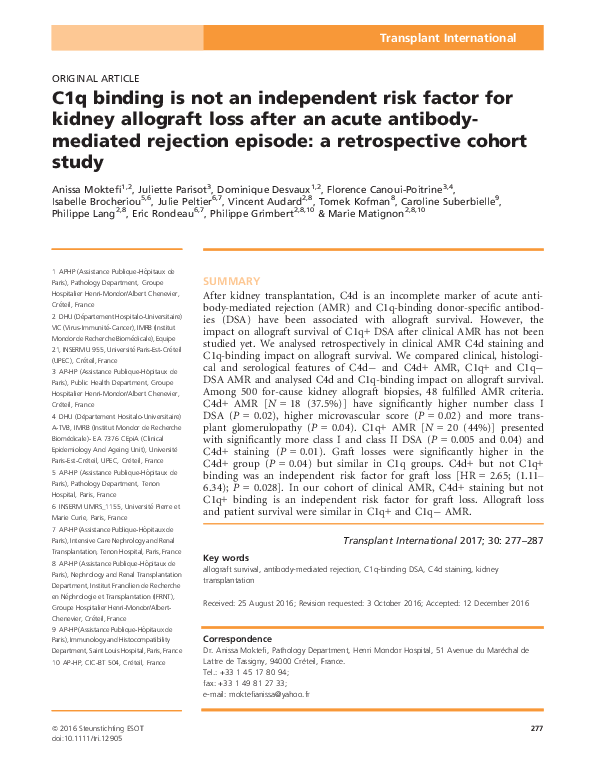 (PDF) C1q binding is not an independent risk factor for kidney ...