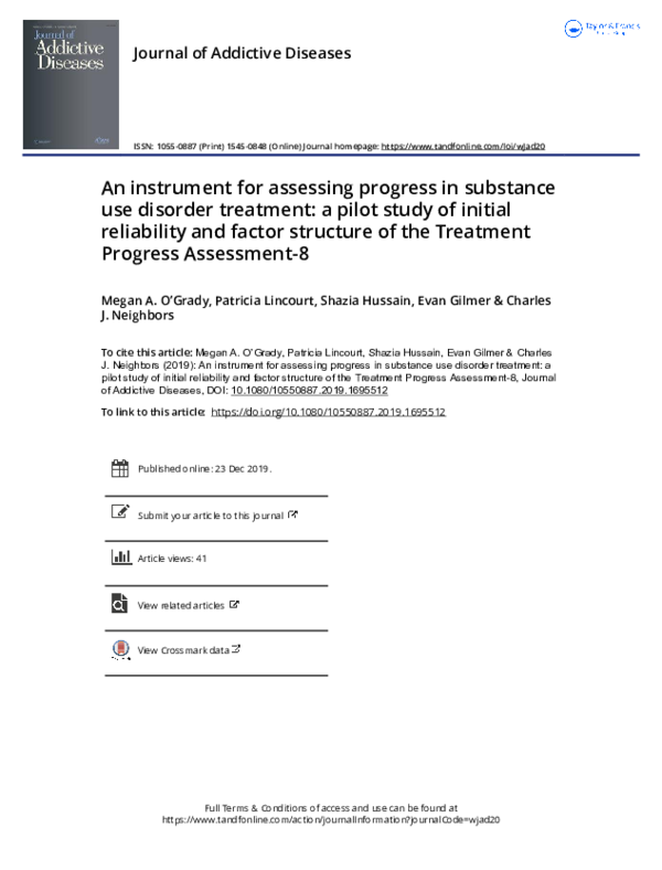 (PDF) An instrument for assessing progress in substance use disorder ...