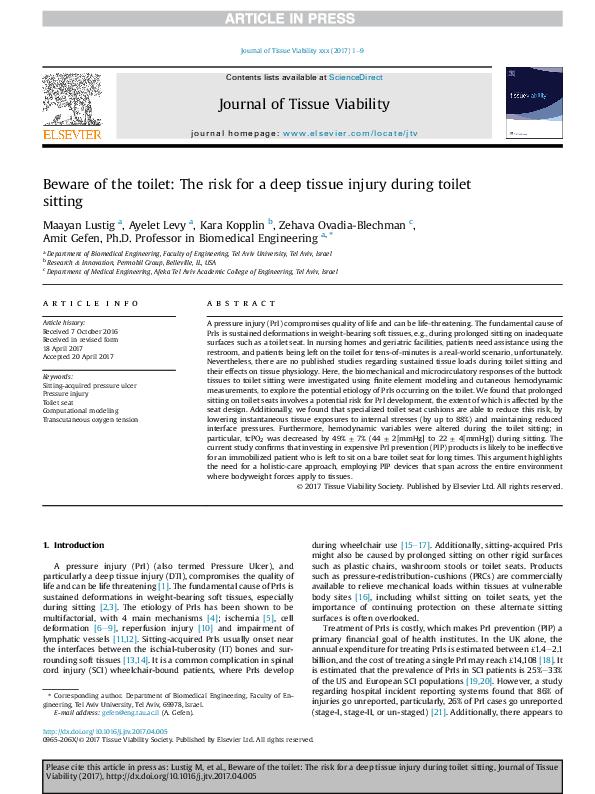 (PDF) Beware of the toilet: The risk for a deep tissue injury during ...
