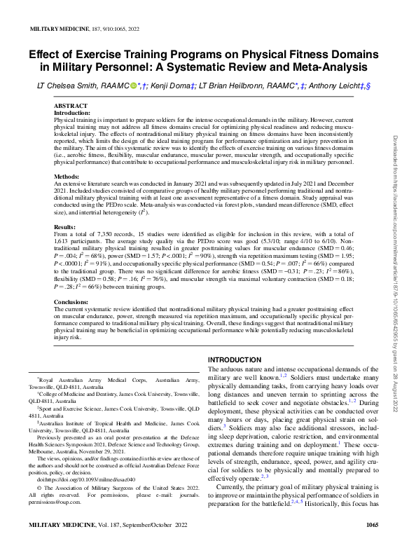 (PDF) Effect of Exercise Training Programs on Physical Fitness Domains ...