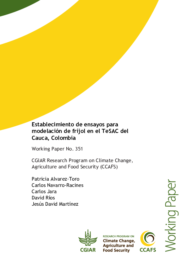 (PDF) Establecimiento de ensayos para modelación de fríjol en el TeSAC ...