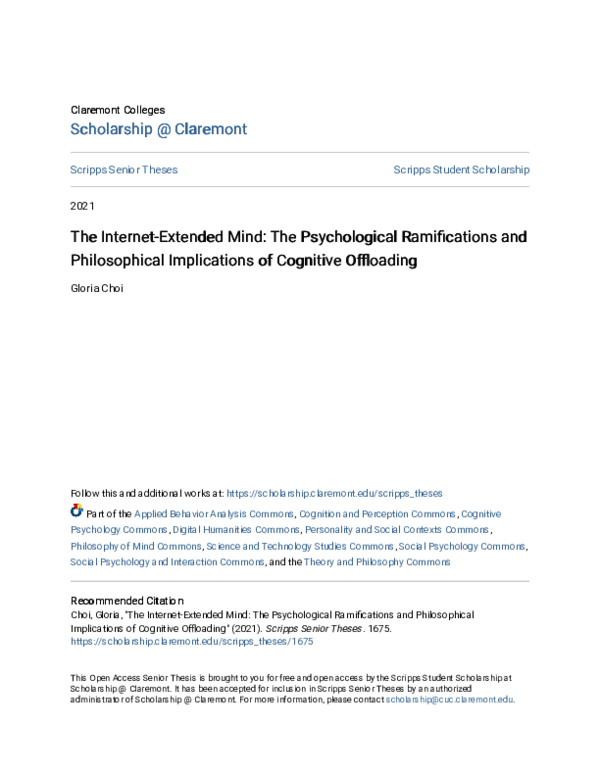 (PDF) The Internet-Extended Mind: The Psychological Ramifications and ...