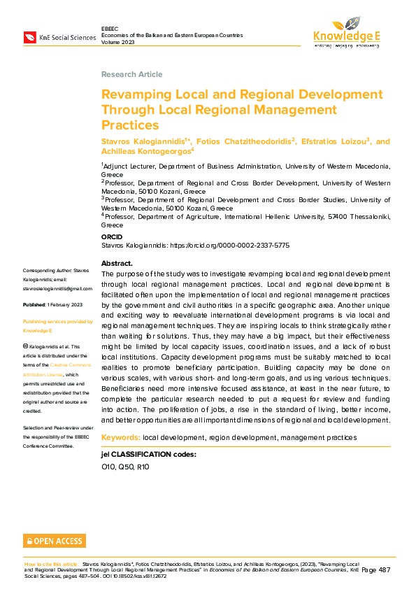 (PDF) Revamping Local and Regional Development Through Local Regional ...