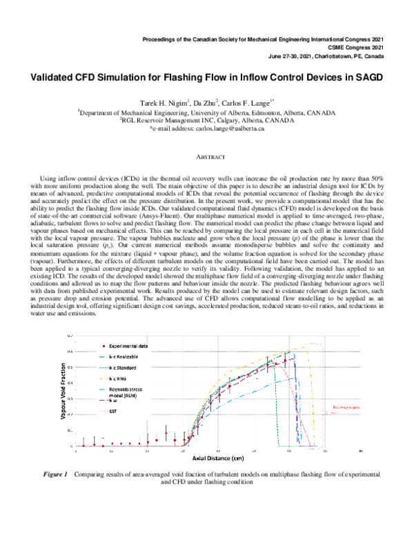 Pdf Validated Cfd Simulation For Flashing Flow In Inflow Control
