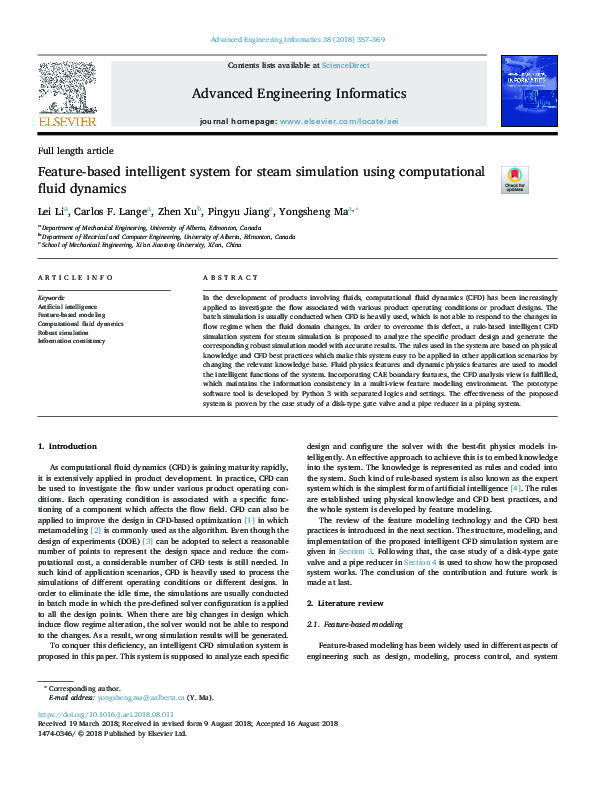 (PDF) Intelligent CFD System for Steam Simulation (PDF) Intelligent CFD System for Steam Simulation
