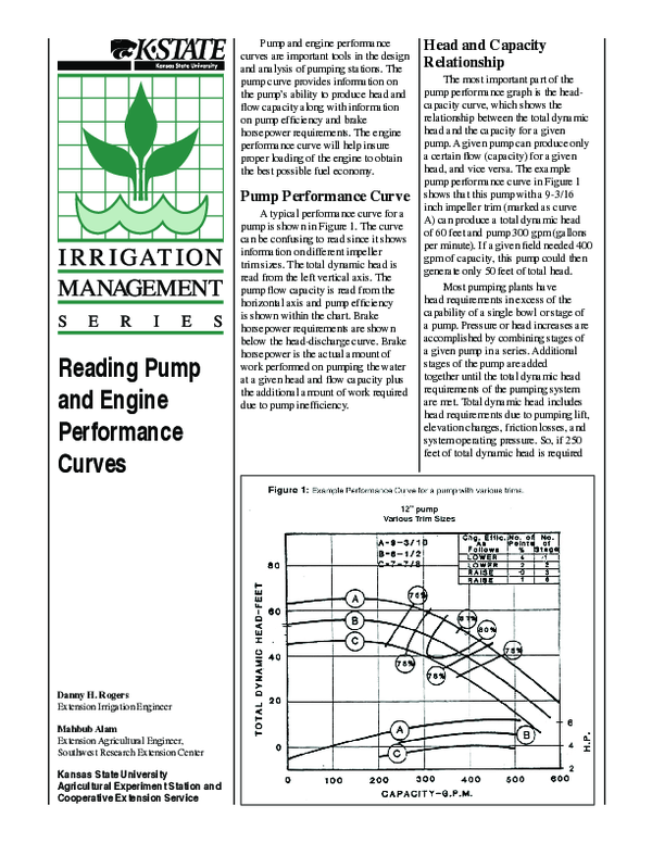 (PDF) Reading Pump and Engine Performance Curves