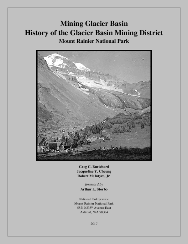 (PDF) Mining Glacier Basin; History of the Glacier Basin Mining District, Mount Rainier National ...