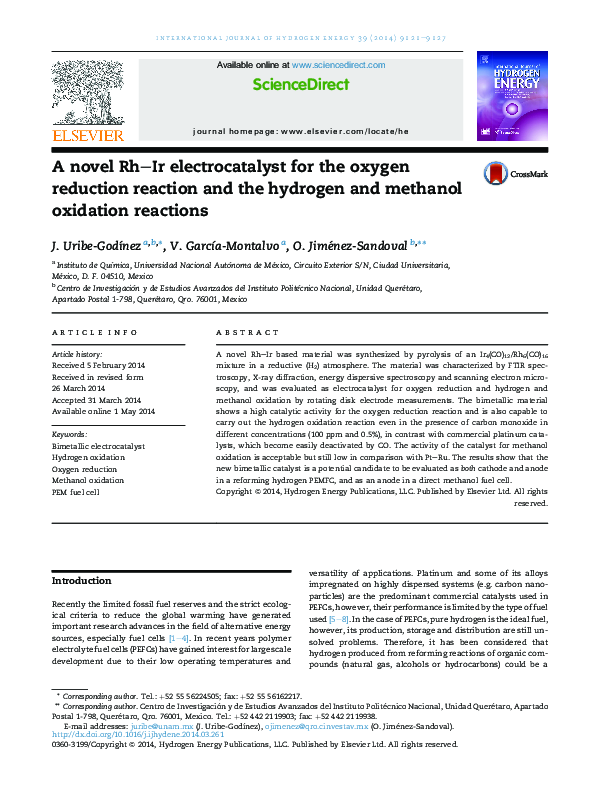 (PDF) A novel Rh–Ir electrocatalyst for the oxygen reduction reaction ...