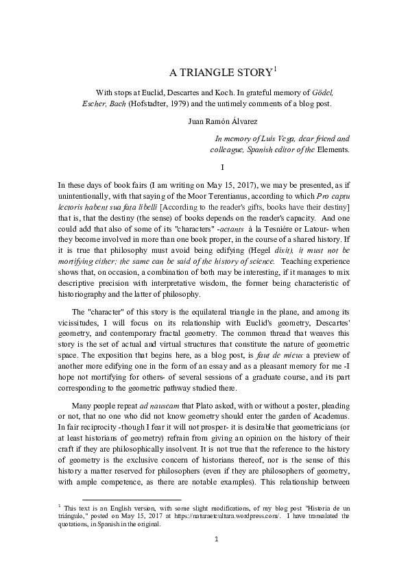 (PDF) A triangle story