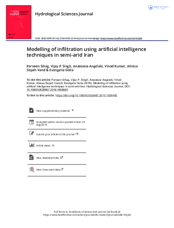 (PDF) AI Models for Infiltration in Iran's Arid Areas