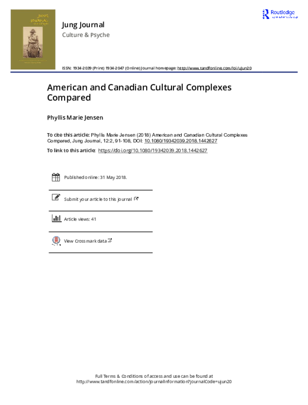 (PDF) American and Canadian Cultural Complexes Compared