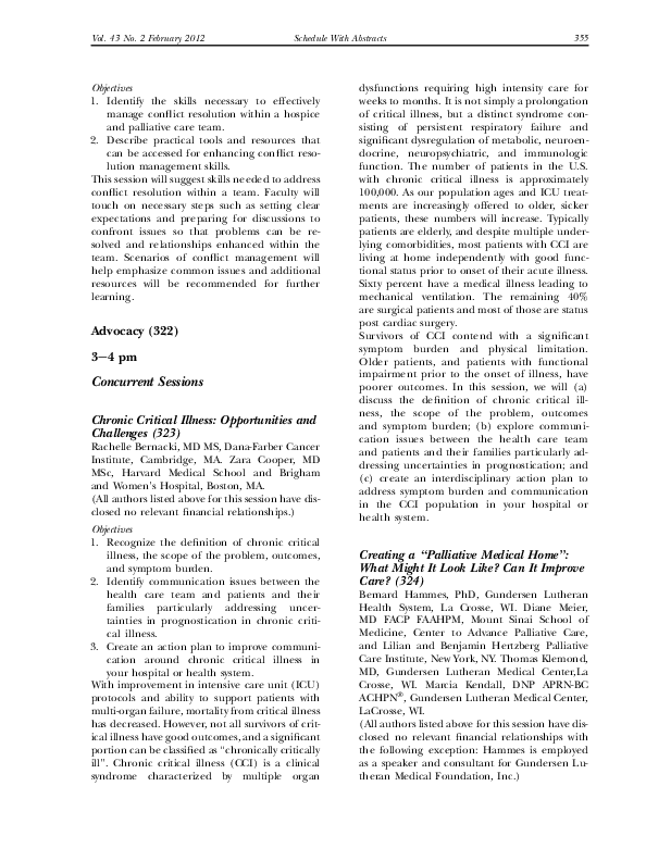 (PDF) Chronic Critical Illness: Opportunities and Challenges (323)