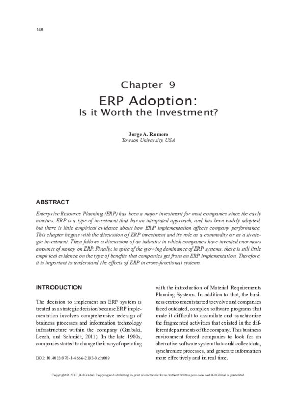 (PDF) ERP Adoption