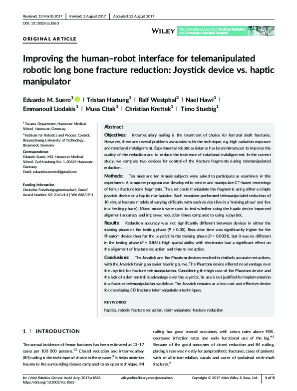 (PDF) Improving the human-robot interface for telemanipulated robotic ...
