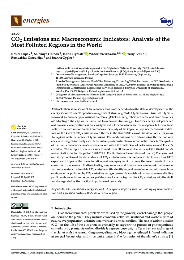 (PDF) CO2 Emissions and Macroeconomic Indicators: Analysis of the Most ...