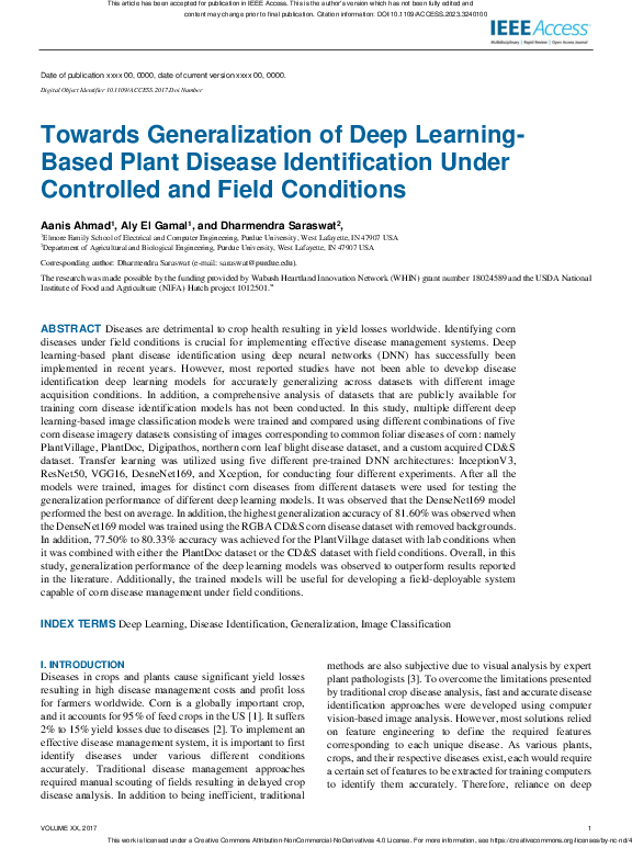 (PDF) Towards Generalization of Deep Learning-Based Plant Disease Identification Under ...