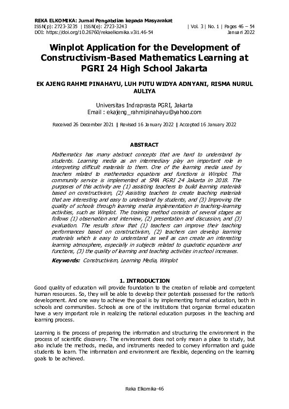 (PDF) Winplot Application for the Development of Constructivism-Based ...