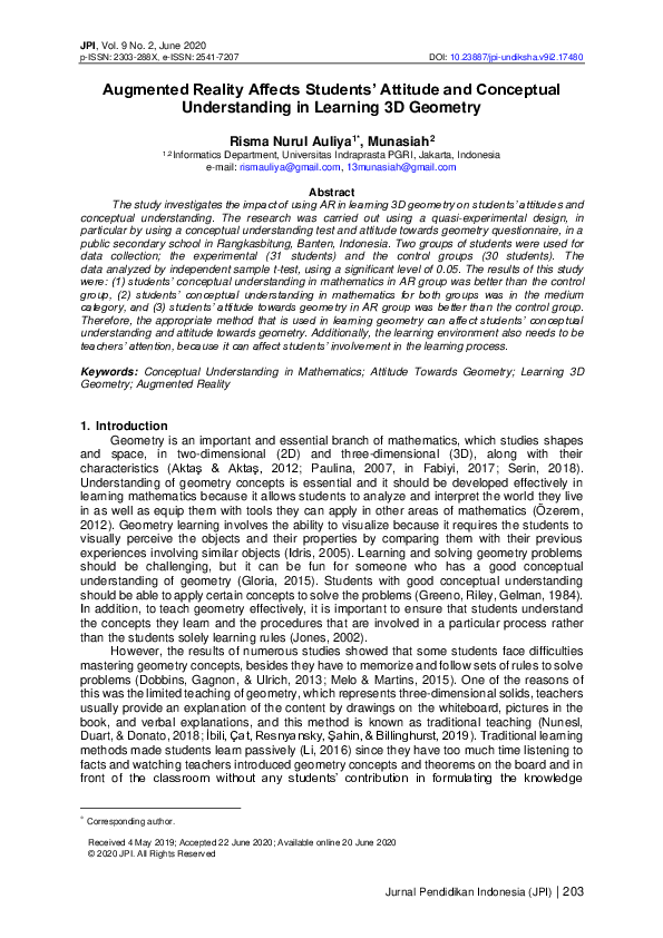 (PDF) Augmented Reality Affects Students’ Attitude and Conceptual Understanding in Learning 3D ...