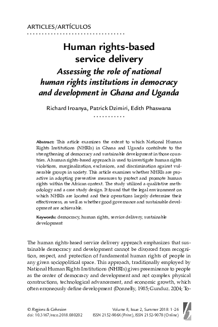 (PDF) Human rights-based service delivery