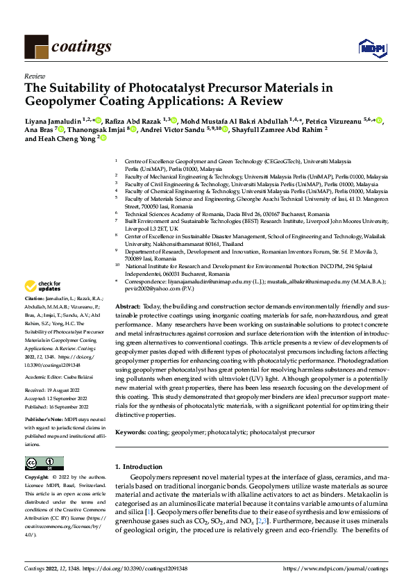 (PDF) The Suitability of Photocatalyst Precursor Materials in ...