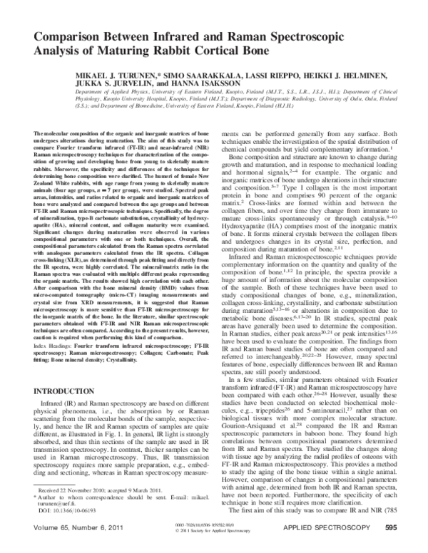 (PDF) Comparison between Infrared and Raman Spectroscopic Analysis of ...