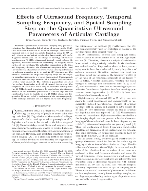 (PDF) Effects of ultrasound frequency, temporal sampling frequency, and spatial sampling step on ...
