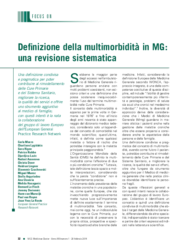 (PDF) Definition of multimorbidity in General Practice / Family ...