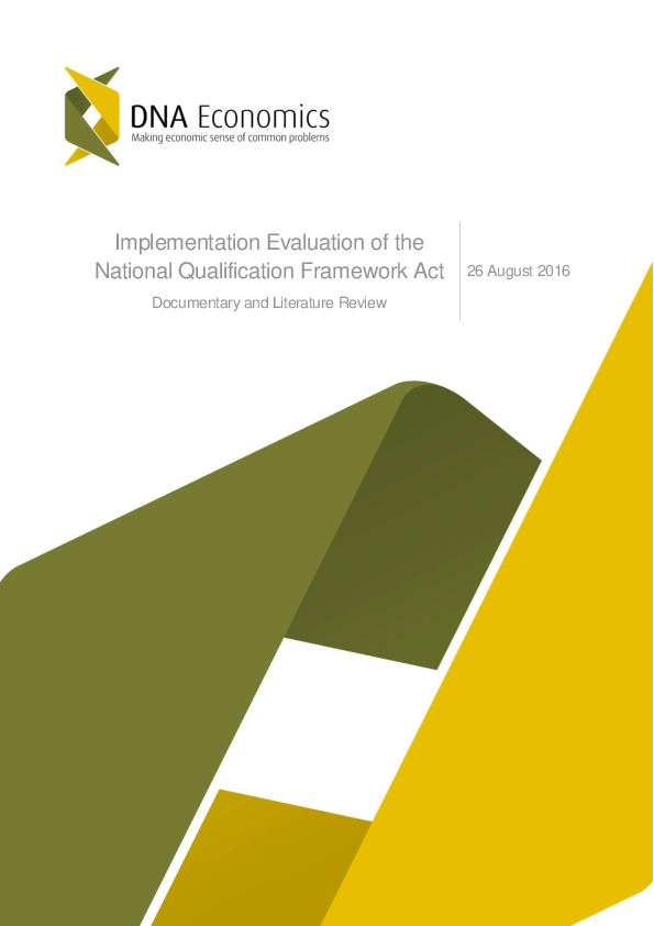 (PDF) NQF Act Evaluation Literature Review