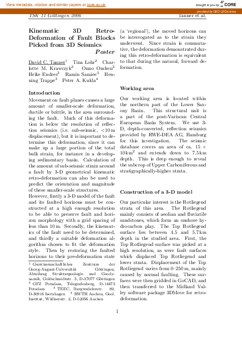 (PDF) Kinematic 3D Retro-Deformation of Fault Blocks Picked from 3D ...