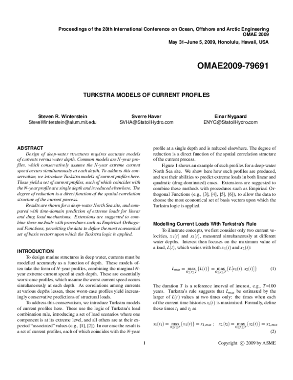 (PDF) Turkstra Models of Current Profiles