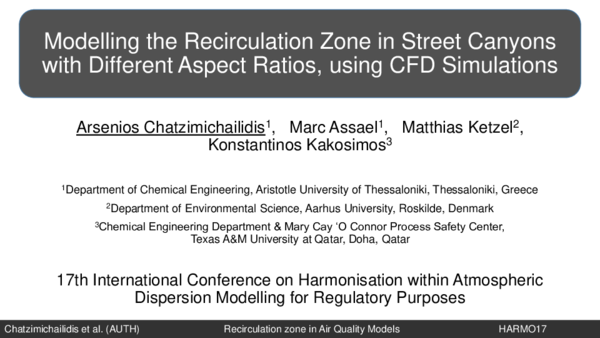 (PDF) Modelling the recirculation zone in street canyons with different ...
