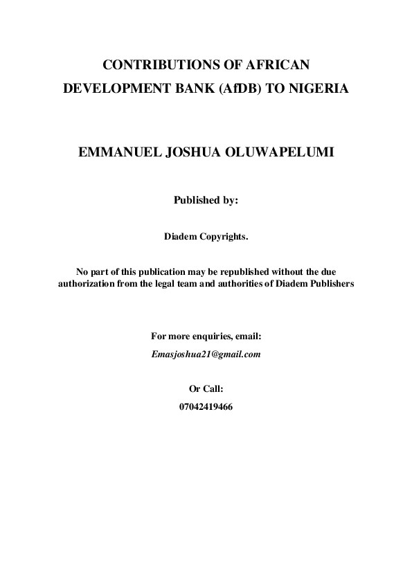 (PDF) African Development Bank