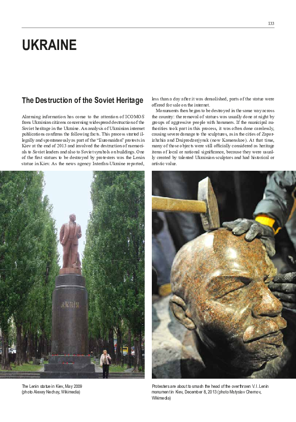 (PDF) Ukraine: The Destruction of the Soviet Heritage