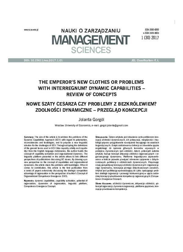 (PDF) The Emperor’s New Clothes or Problems with Interregnum? Dynamic ...