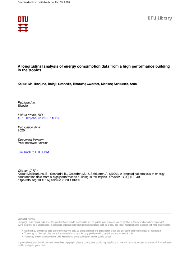 (PDF) A longitudinal analysis of energy consumption data from a high-performance building in the ...