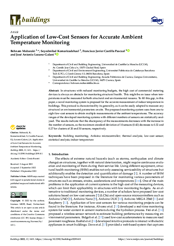 (PDF) Application of Low-Cost Sensors for Accurate Ambient Temperature Monitoring