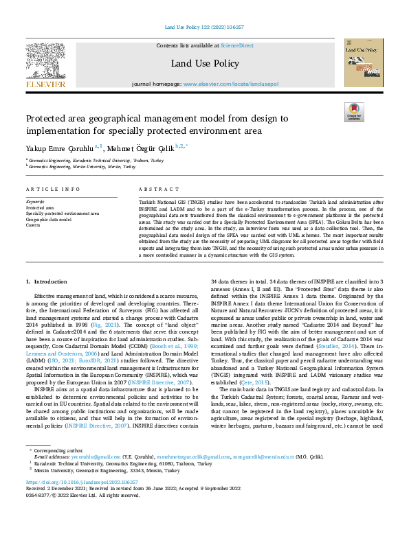 (PDF) Protected area geographical management model from design to ...