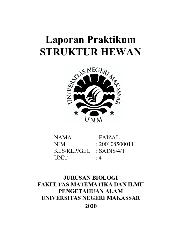 (DOC) LAPORAN PRAKTIKUM BIOLOGI STRUKTUR HEWAN JARINGAN IKAT