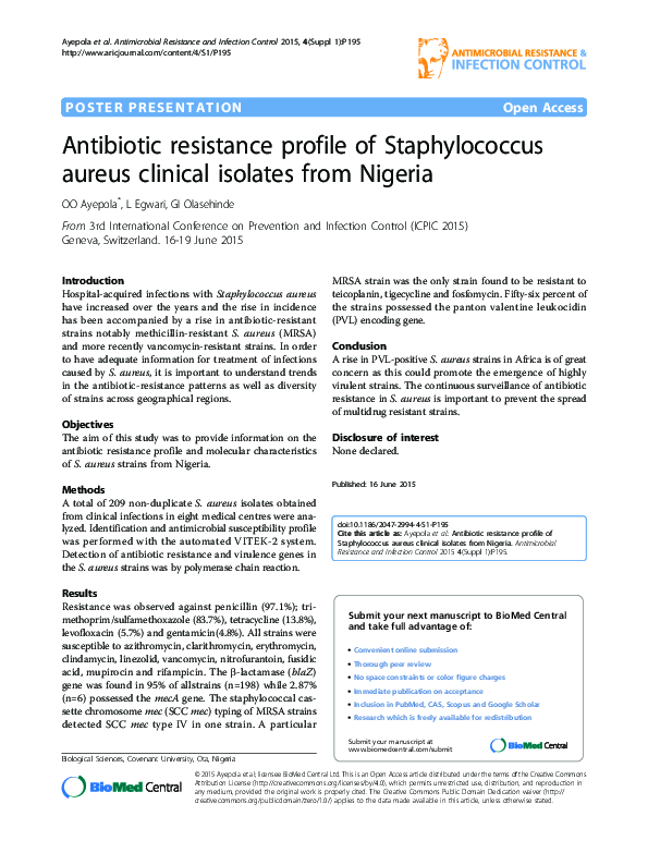 (PDF) Antibiotic resistance profile of Staphylococcus rostri, a new species isolated from ...