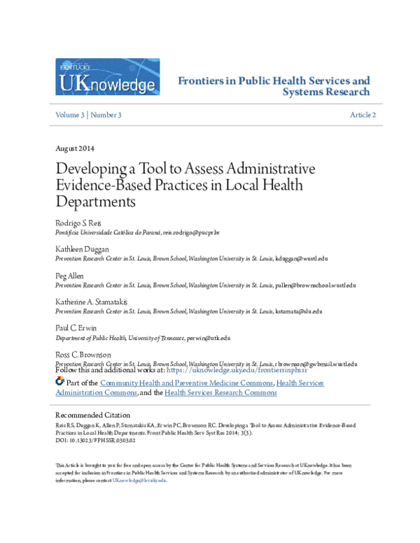 (PDF) Number 3 Article 2 Part of the Community Health and Preventive ...