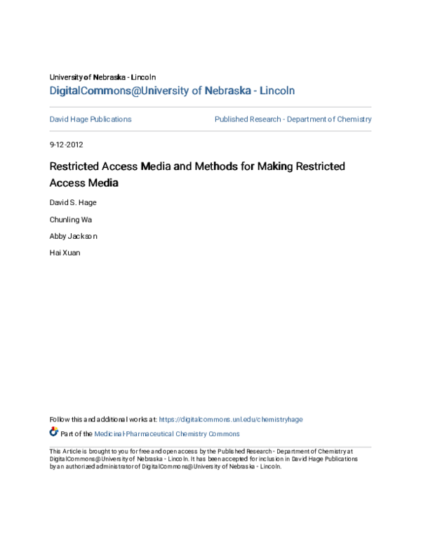 (PDF) Restricted access media and methods for making restricted access ...