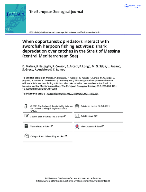 (PDF) When opportunistic predators interact with swordfish harpoon ...