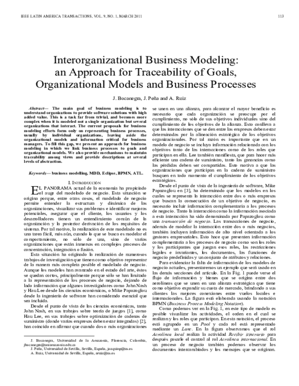 (PDF) Interorganizational Business Modeling: an Approach for ...