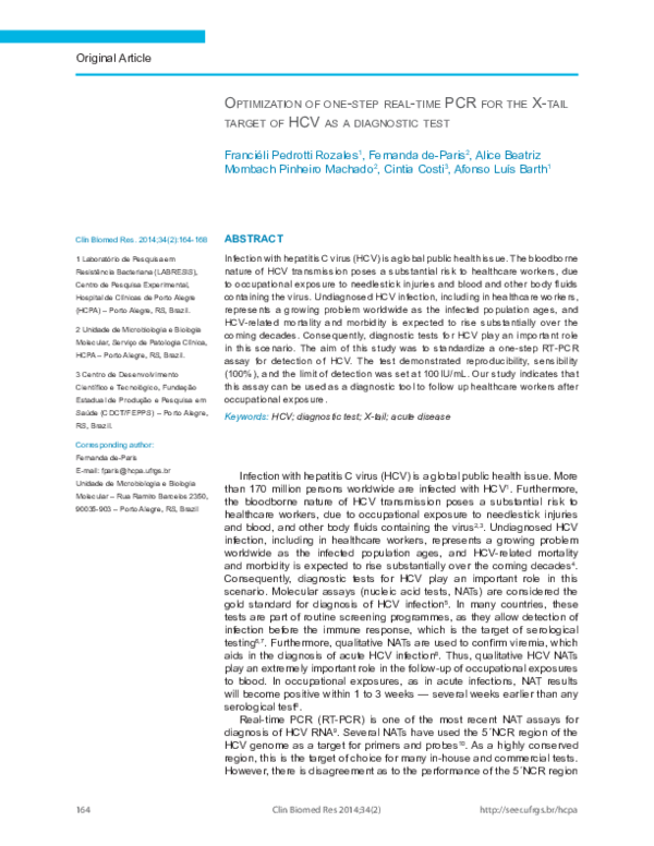 (PDF) Optimization of one-step real-time PCR for the X-tail target of ...